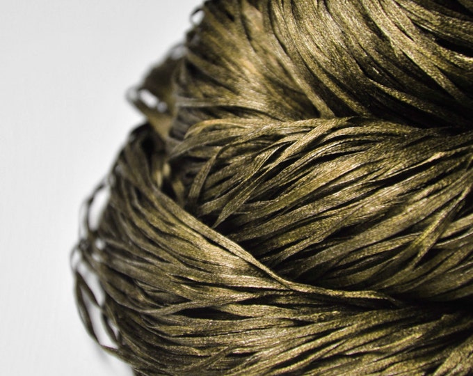 Dried Brown Algae - Hand Dyed Silk Tape Lace Yarn - Hand Dyed Yarn ...