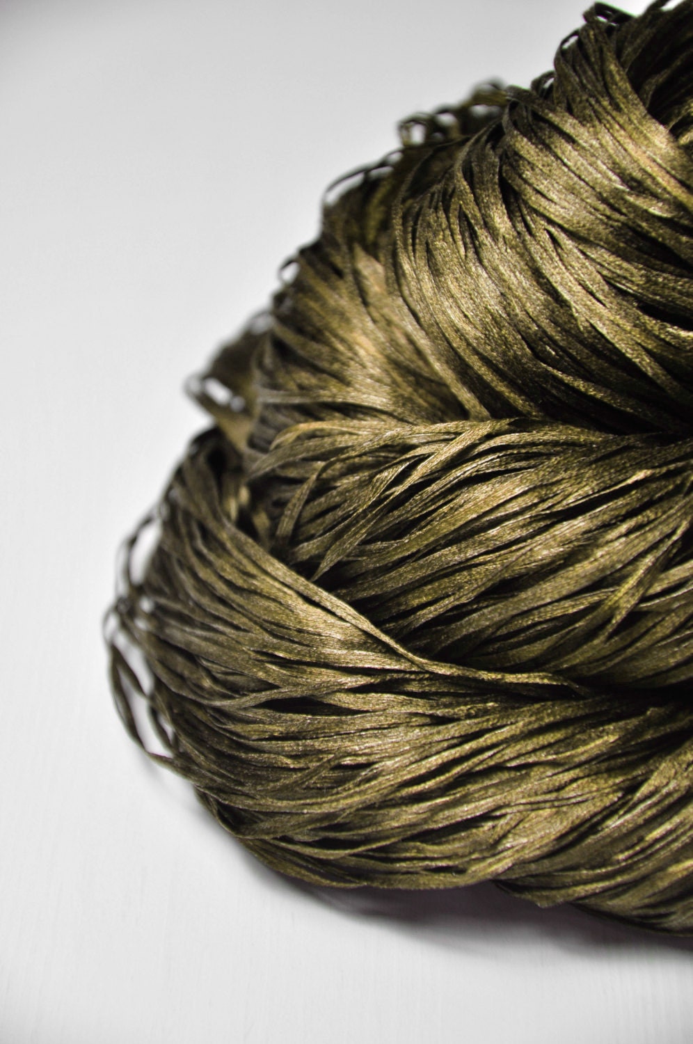 Dried Brown Algae Hand Dyed Silk Tape Lace Yarn Hand Dyed - Etsy