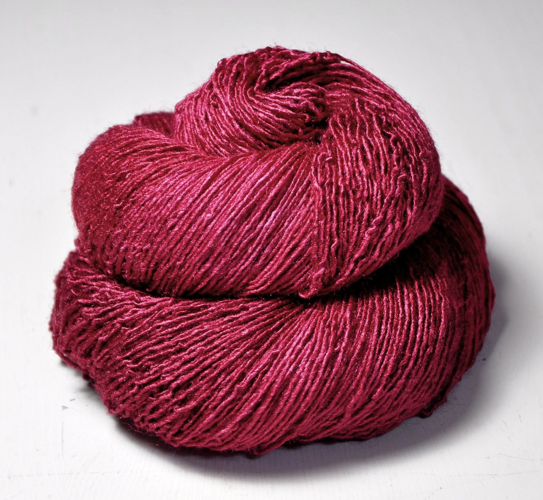 Overripe Raspberry (2) - Tussah Silk Fingering Yarn - Hand Dyed Yarn ...