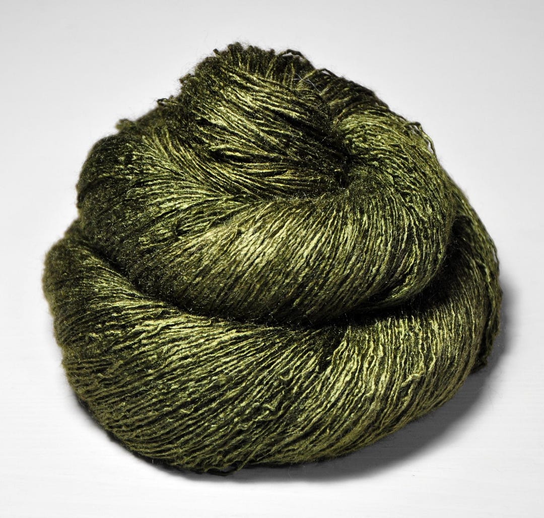 Failed Camouflage Tussah Silk Lace Yarn Hand Dyed Yarn Handgefärbte ...