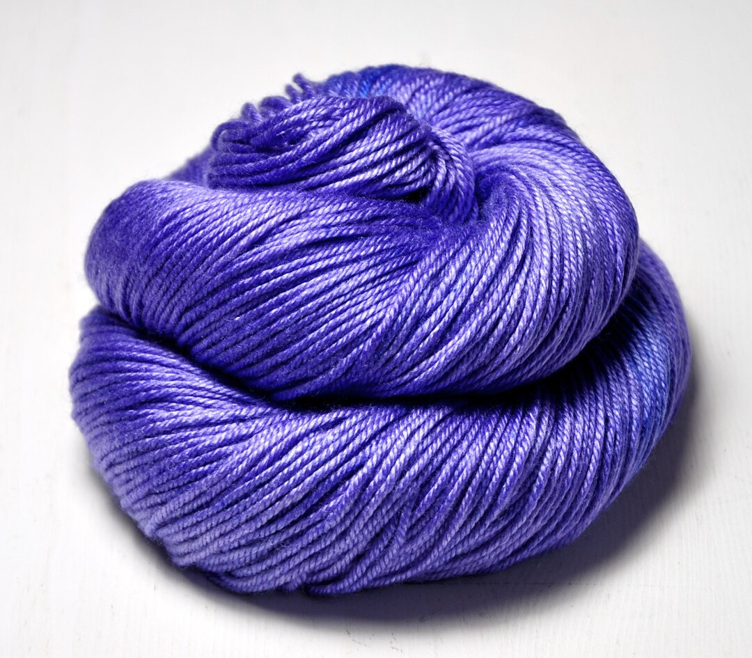 Periwinkle on Its Way to Paradise - Silk / Merino DK Yarn Superwash ...
