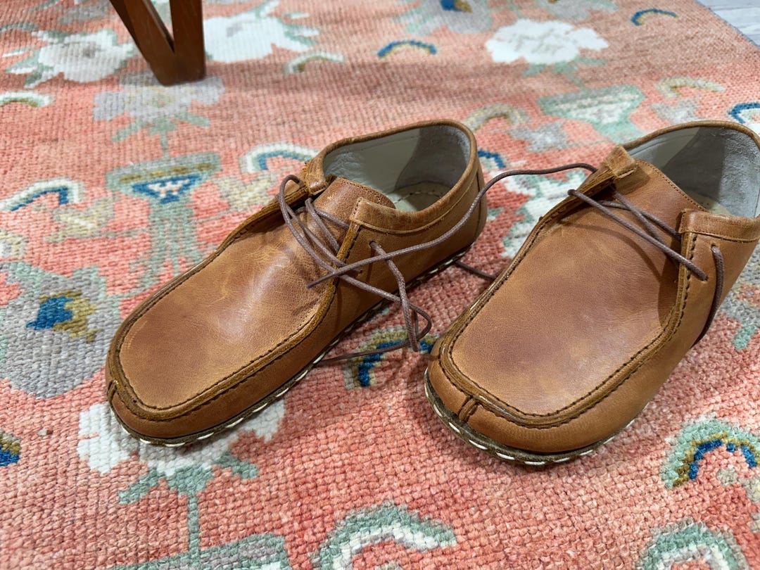 Handmade Leather Barefoot Natural Crazy Caramel Shoes for Men ...