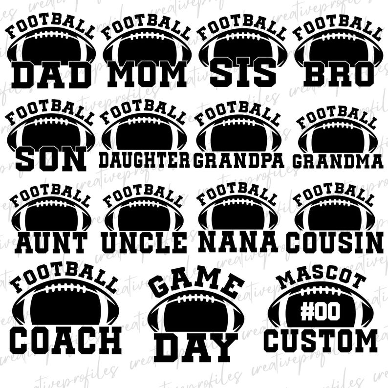 Football Svg, Football Family Svg, Football Shirt SVG, Football SVG ...