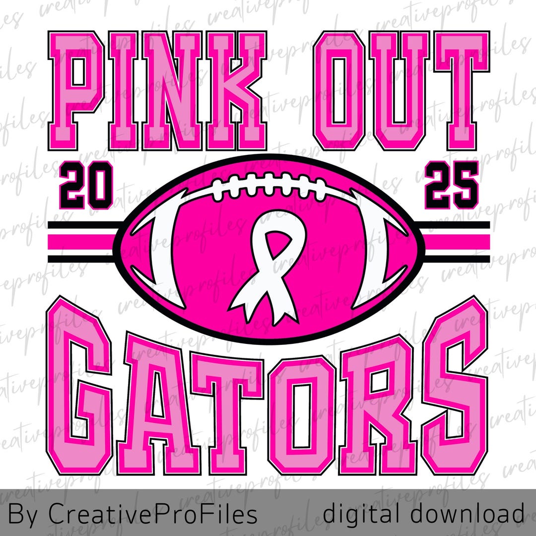 Pink Out Gators PNG, Gators Png, Football Png, Game Day Png, Gators ...