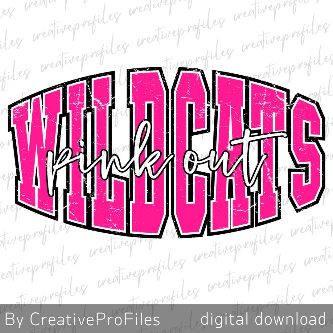Pink Out Wildcats PNG, Wildcats Png, Game Day Png, Wildcats Mascot Png ...