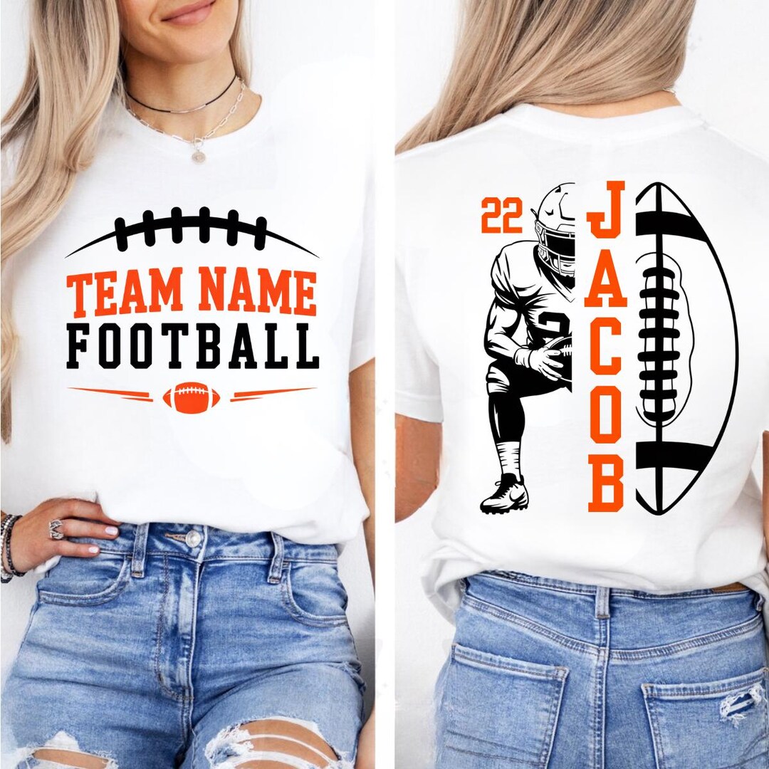 Custom Football Team Name SVG PNG Bundle, Game Day Svg, Football Mom ...