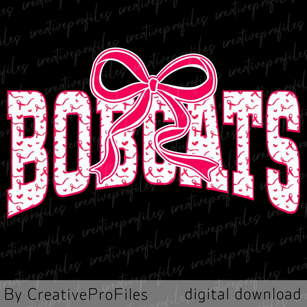 Bobcats PNG, Breast Cancer Awareness PNG, Pink Out Shirt Png, Bobcats ...
