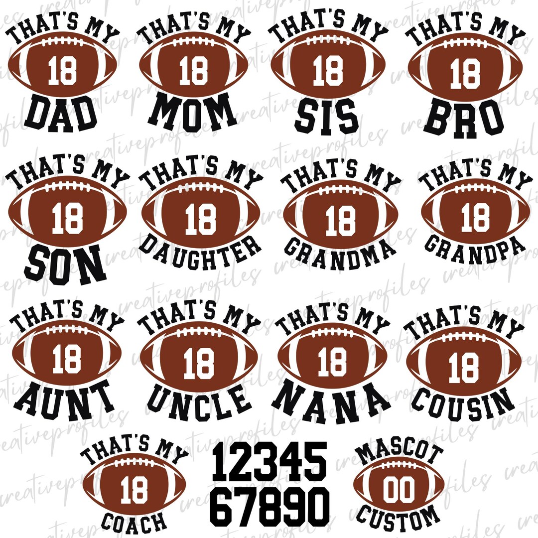 Football Svg, Football Family Svg, Football SVG Bundle, Football Shirt ...