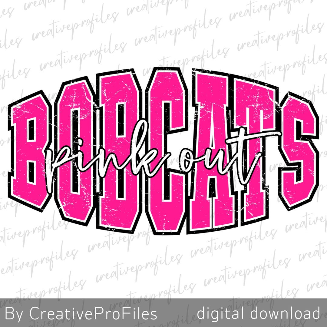 Pink Out Bobcats PNG, Bobcats Png, Game Day Png, Bobcats Mascot Png ...