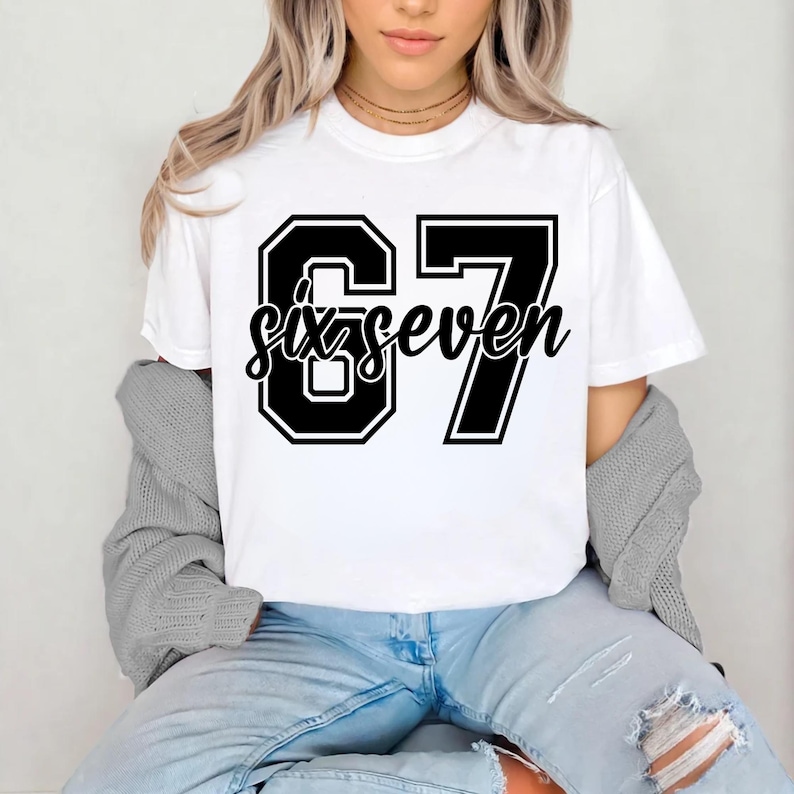 Six Seven Svg, Six Seven Shirt, 6 7 Png, Viral Phrase Meme Svg, Funny ...