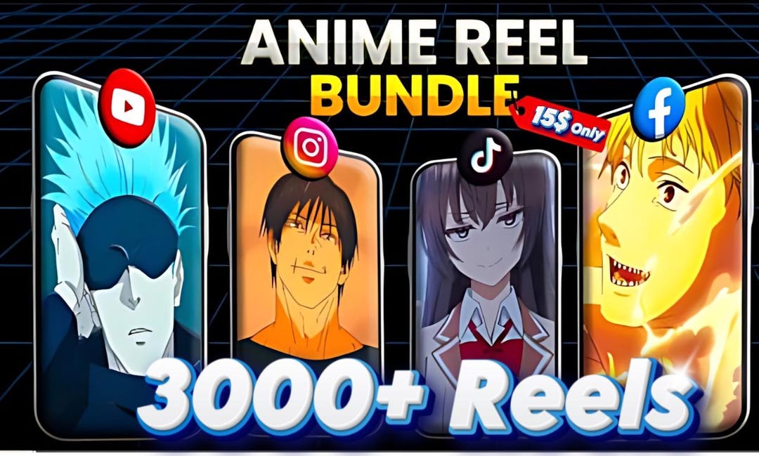 Anime Reels Mega Bundle: 3000+ Viral Edits for Tiktok, Youtube (digital ...
