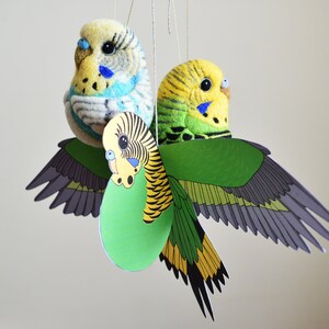 DIY Paper Budgerigar Craft, Instant Download PDF File / 'make It ...