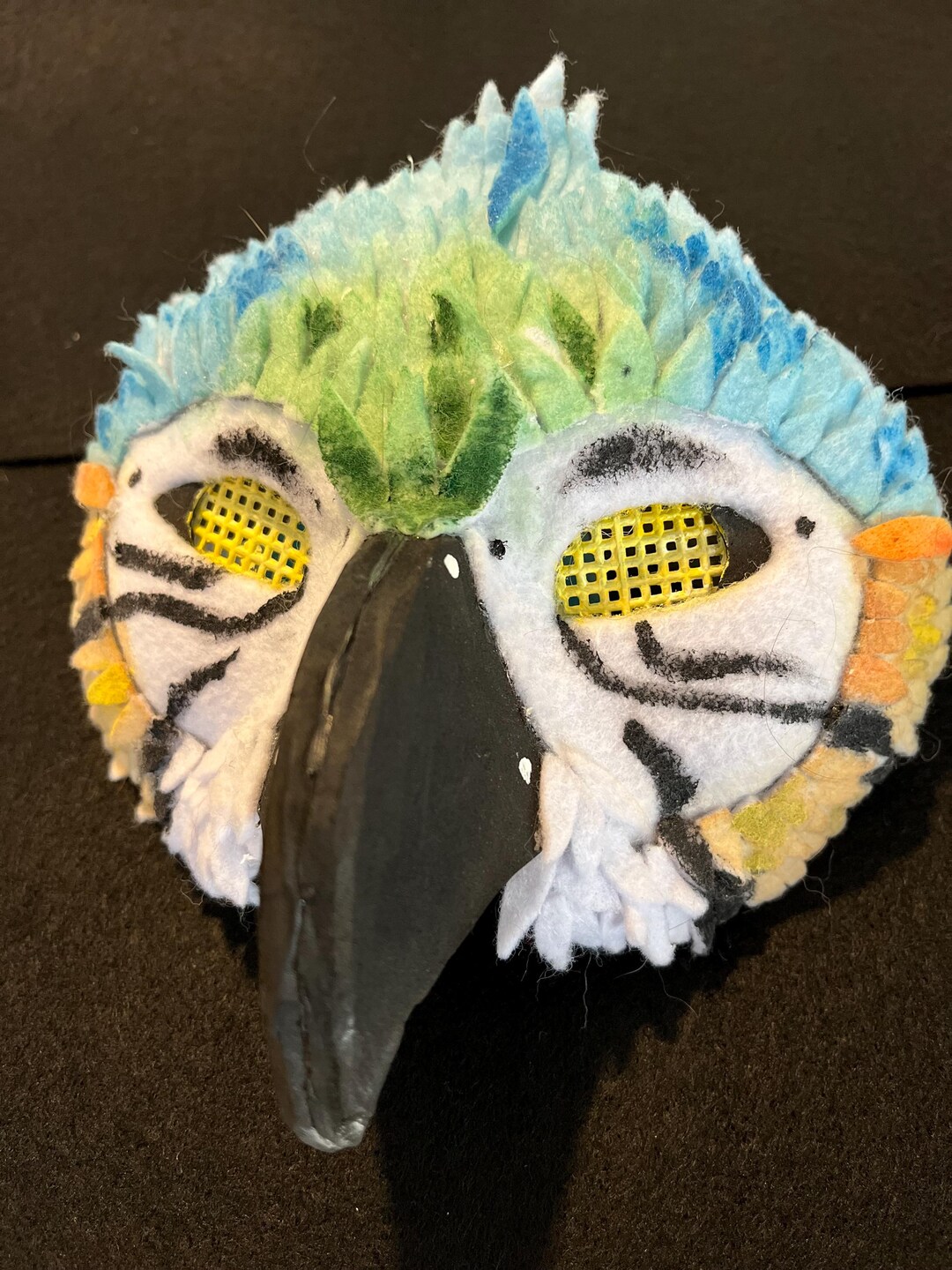 Blue and Gold Macaw Therian Mask - Etsy