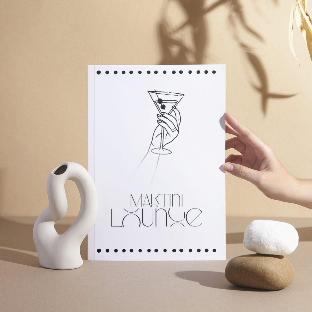 Chic Martini Glass Line Art – Minimalist Bar Wall Decor - Etsy