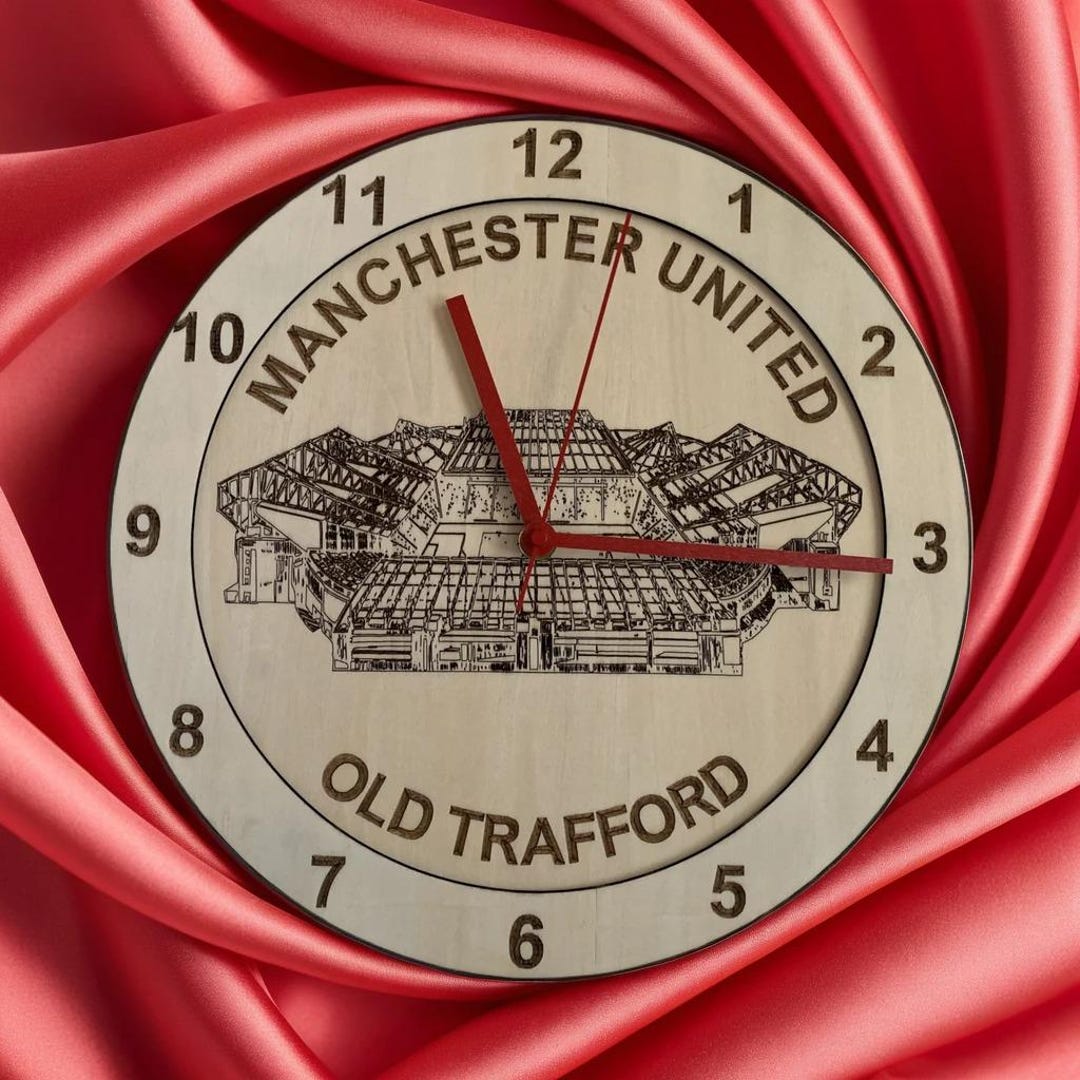 Old Trafford Stadium Clock - Home of Manchester United, Engraved Time ...