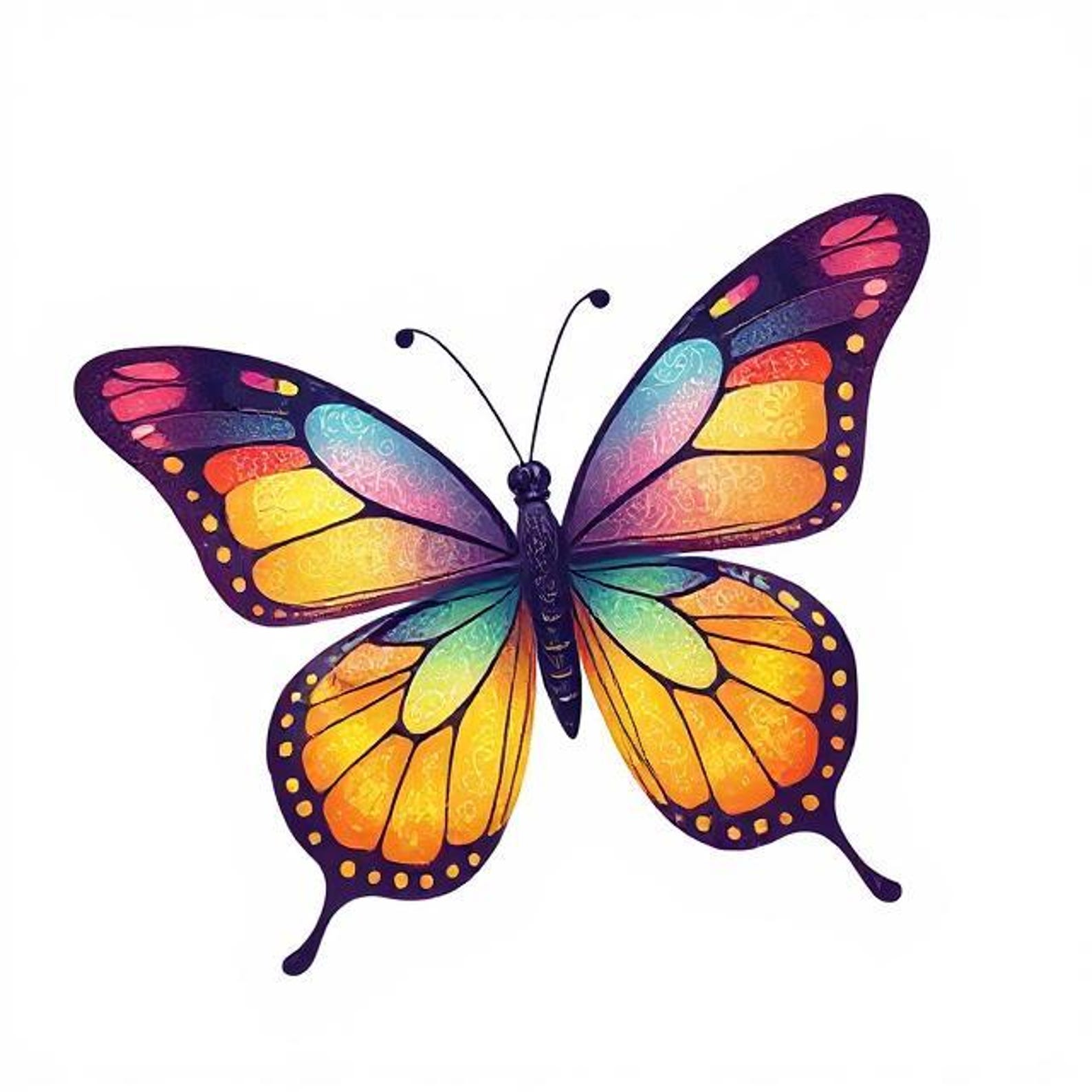 Butterfly, High Quality Jps, Digital Download, Clipart, 4 Pictures With ...