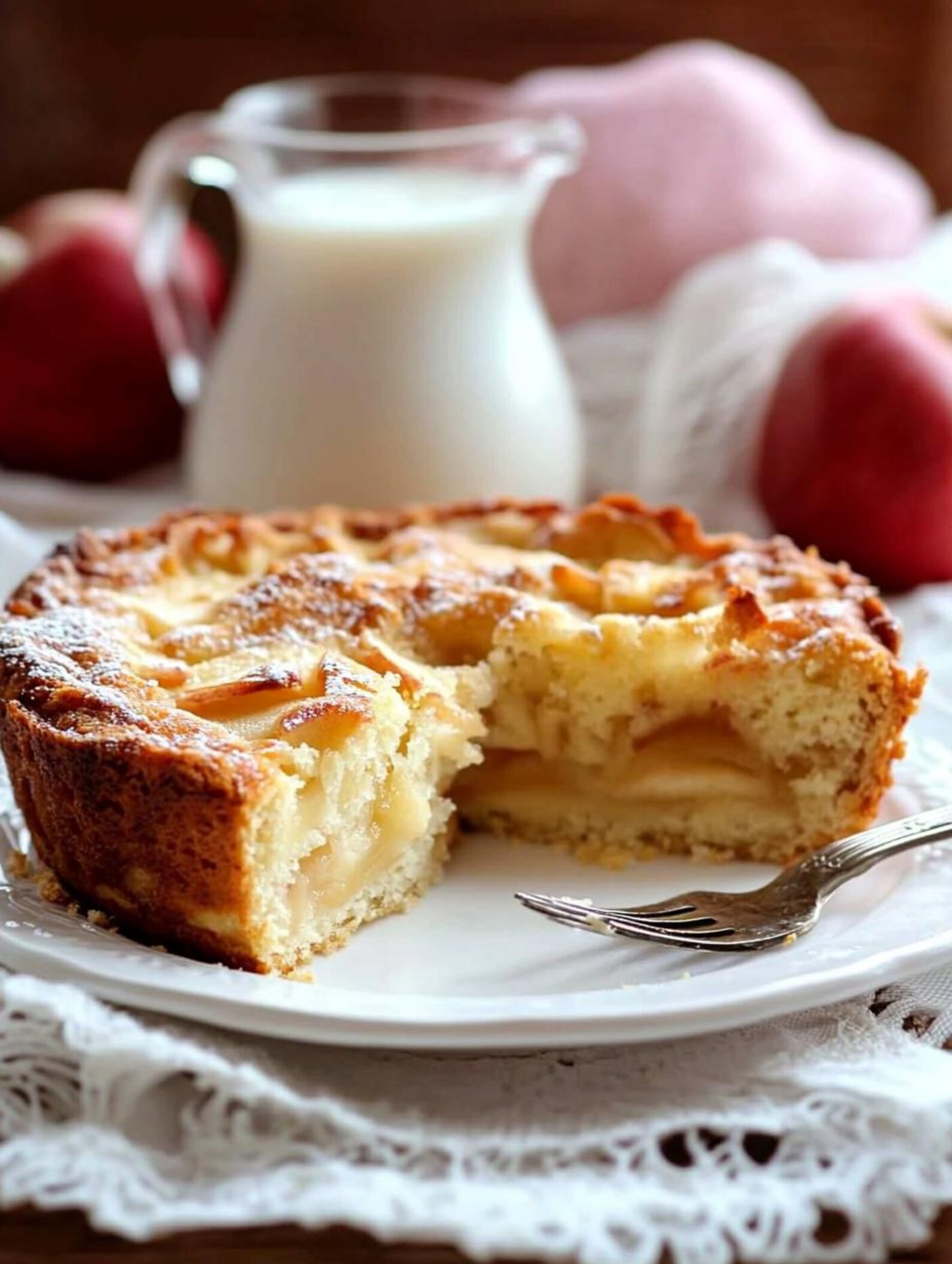 EASY RECIPE for Rustic Apple Custard Cake Recipe: Fast Printable PDF ...
