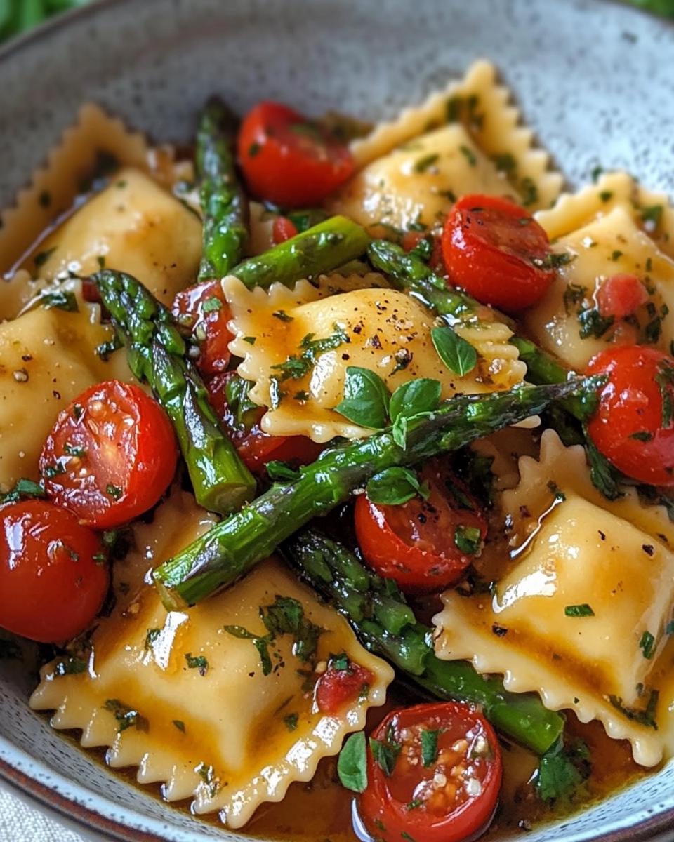 BESTES REZEPT Für Ravioli Primavera mit Spargel und Cherrytomaten im ...