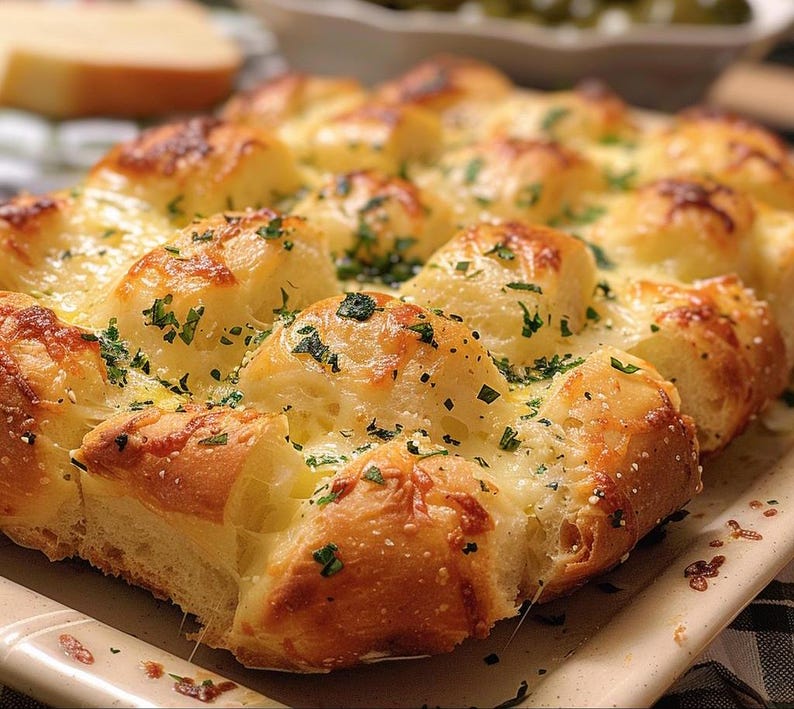 EASY RECIPE for Cheesy Garlic Pull-apart Bread Recipe (digital Download ...