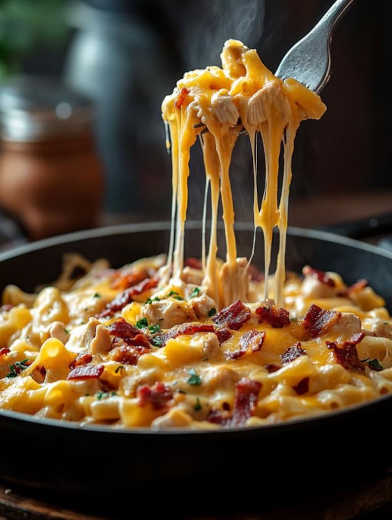 Cheesy Chicken Bacon Ranch Pasta Bake Recipe (digital Download) - Etsy