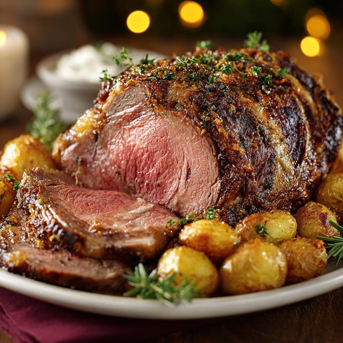 EASY RECIPE for Herb Crusted Ribeye Roast Recipe | Holiday Prime Rib ...