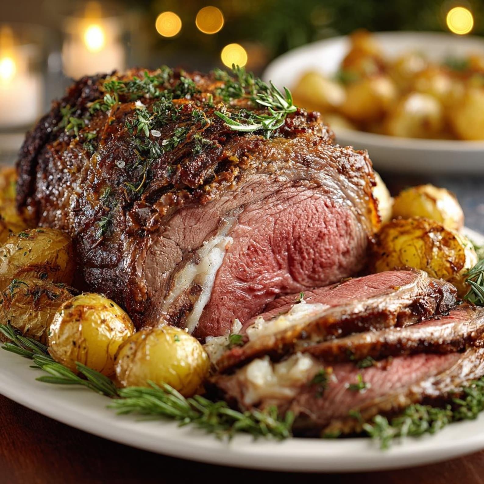 EASY RECIPE for Herb Crusted Ribeye Roast Recipe | Holiday Prime Rib ...