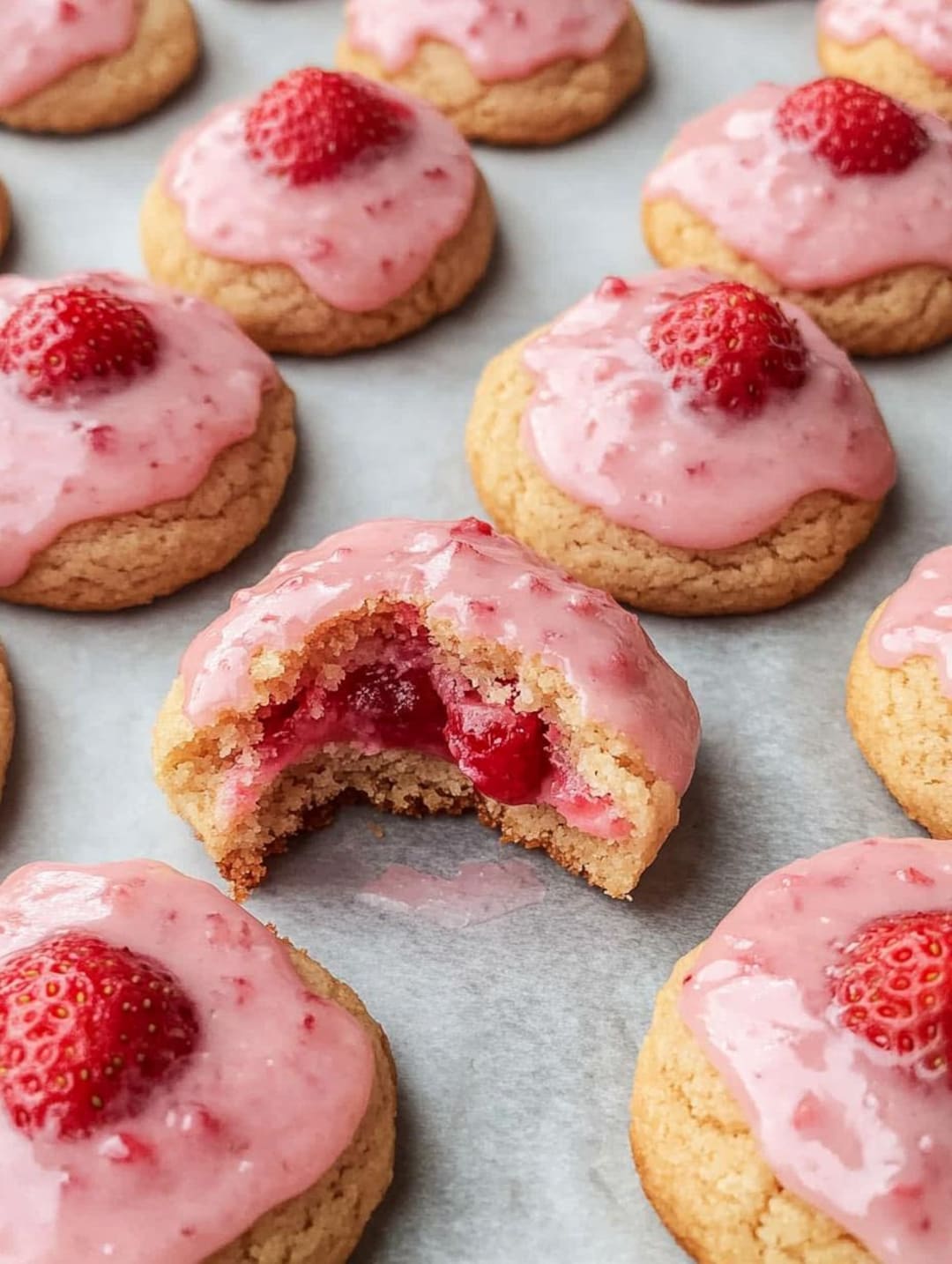EASY RECIPE for Strawberry Filled Cookies Recipe: Buttery Glaze ...