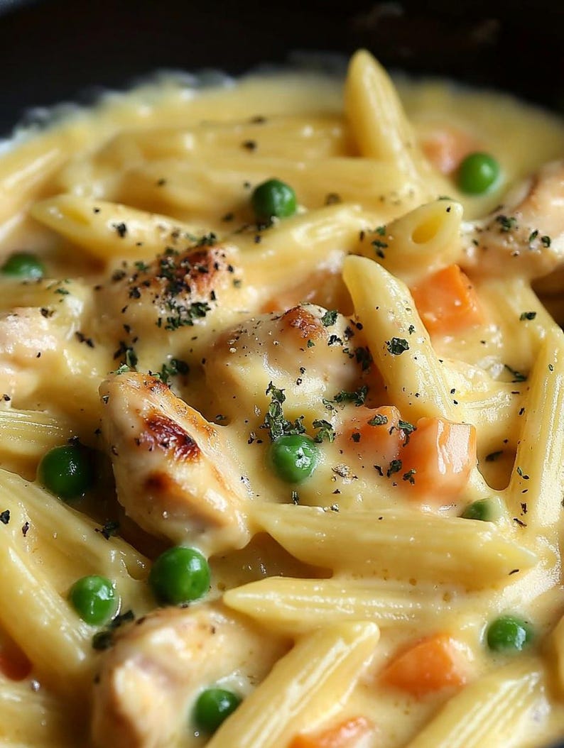 EASY RECIPE for Homemade Creamy Chicken Penne Pasta Recipe: Instant ...