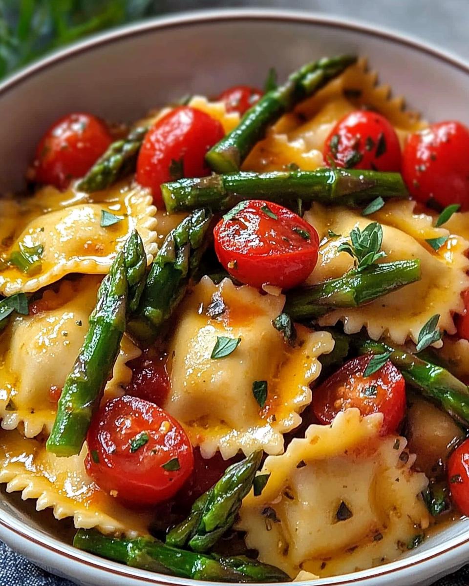 BESTES REZEPT Für Ravioli Primavera mit Spargel und Cherrytomaten im ...