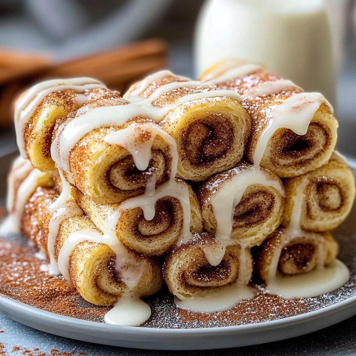 EASY RECIPE for Mini Cinnamon Roll Bites Recipe: Cream Cheese Icing ...