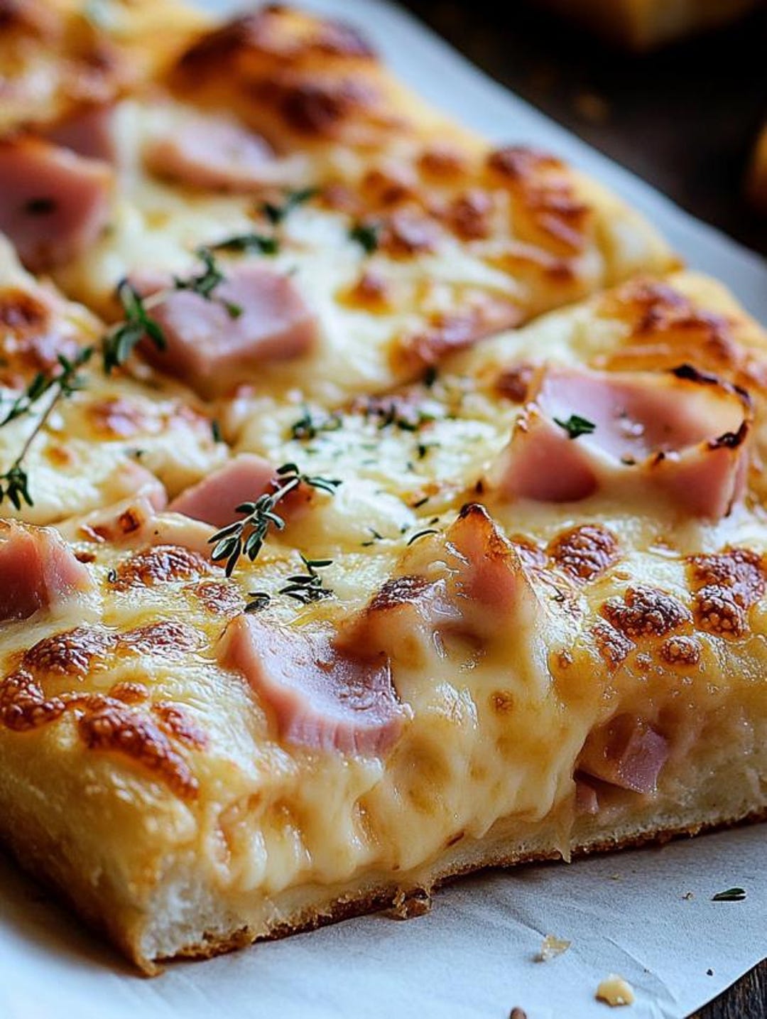 Cheesy Ham and Herb Focaccia Pizza Recipe (digital Download) - Etsy