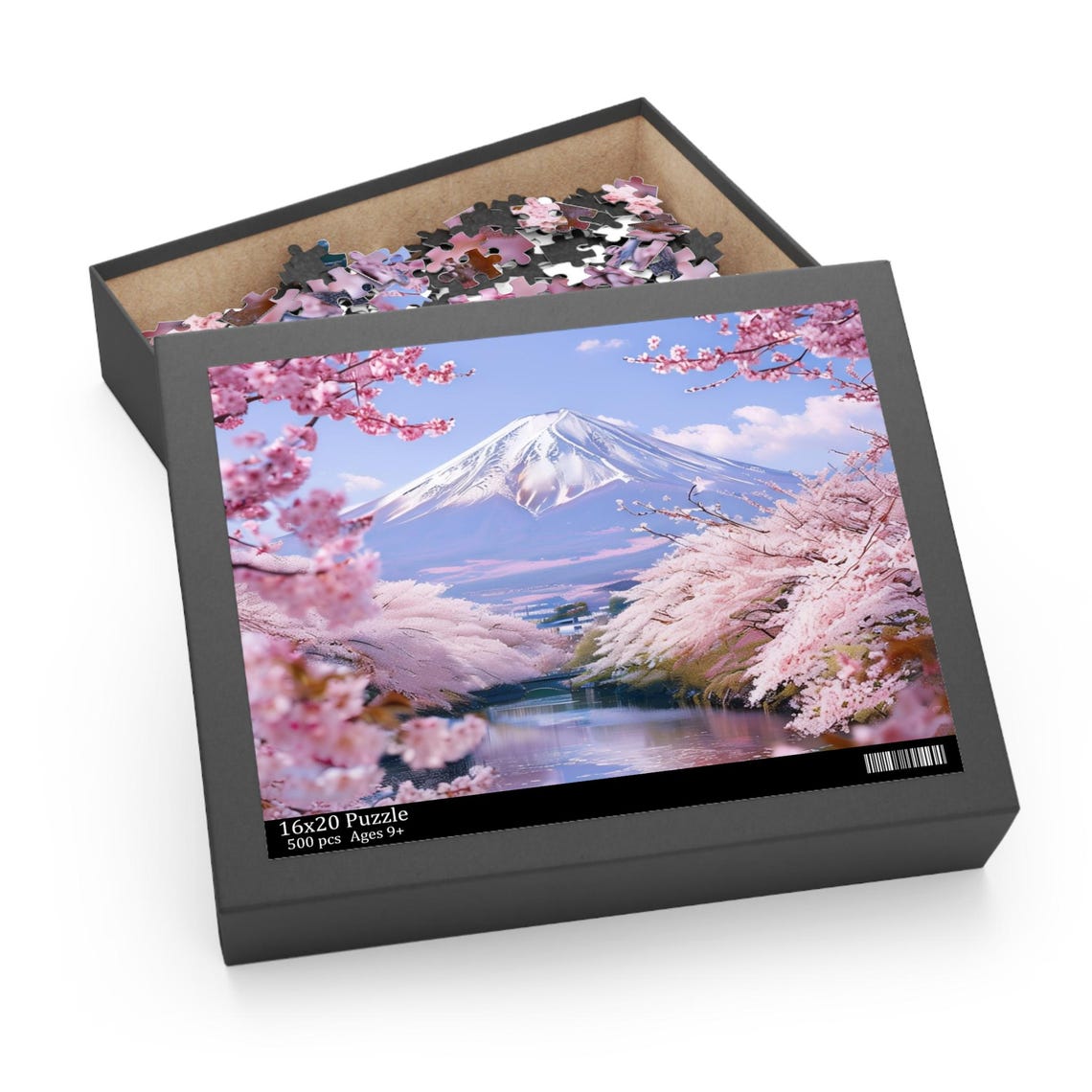 Japanese Mount Fuji and Cherry Blossom Puzzle | 500-piece - Etsy
