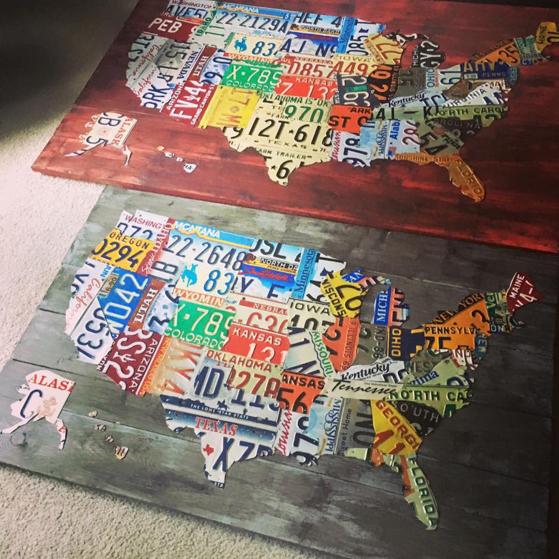 License Plate Map of the United States - Special Limited Edition - 42 ...