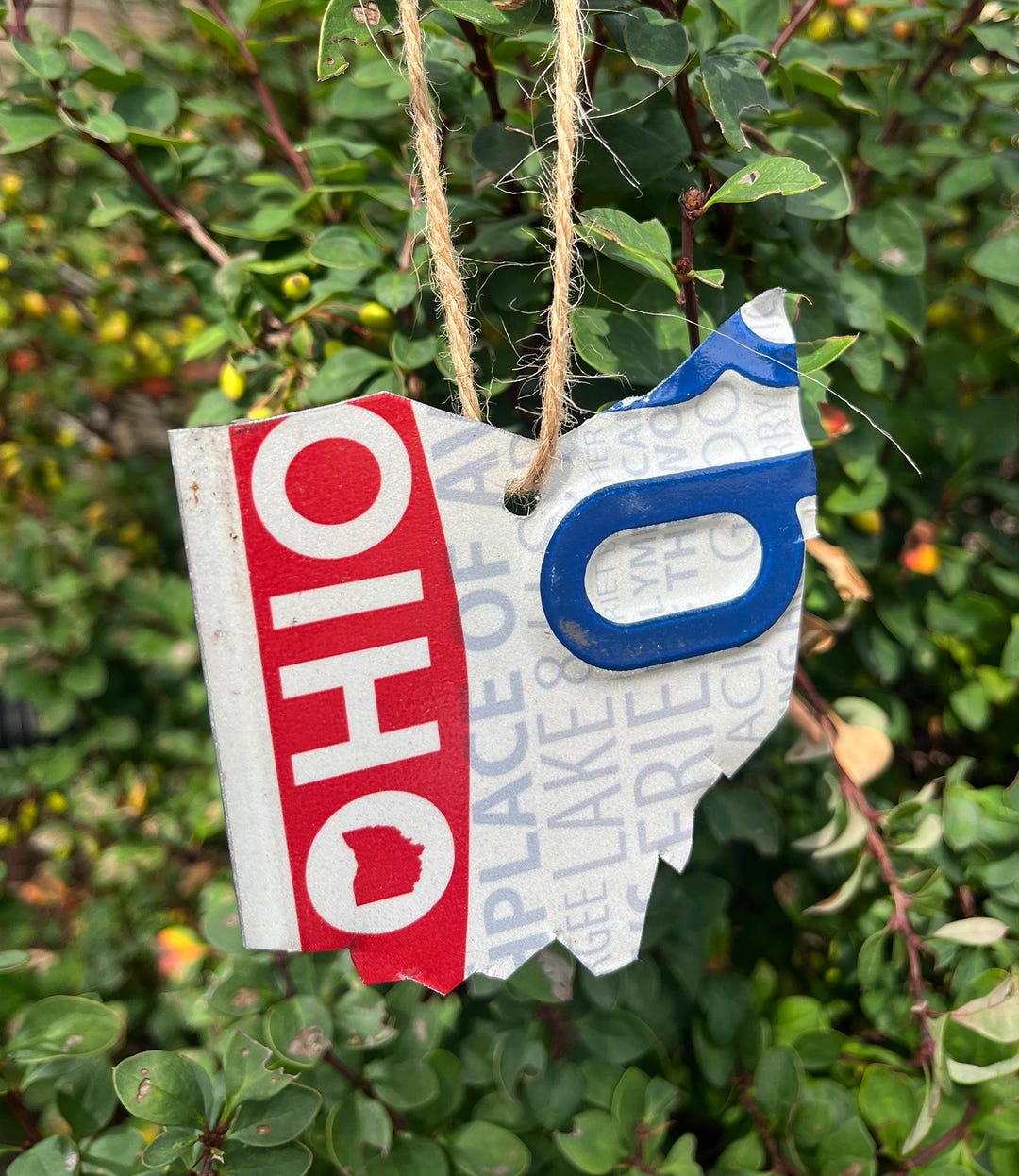 State License Plate Ornament - Rustic Upcycled Handmade and Unique ...