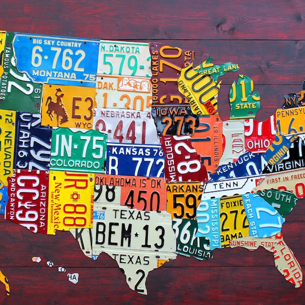 Usa License Plate - Etsy