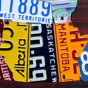 Medium License Plate Map of Canada - 36" X 24" - Etsy