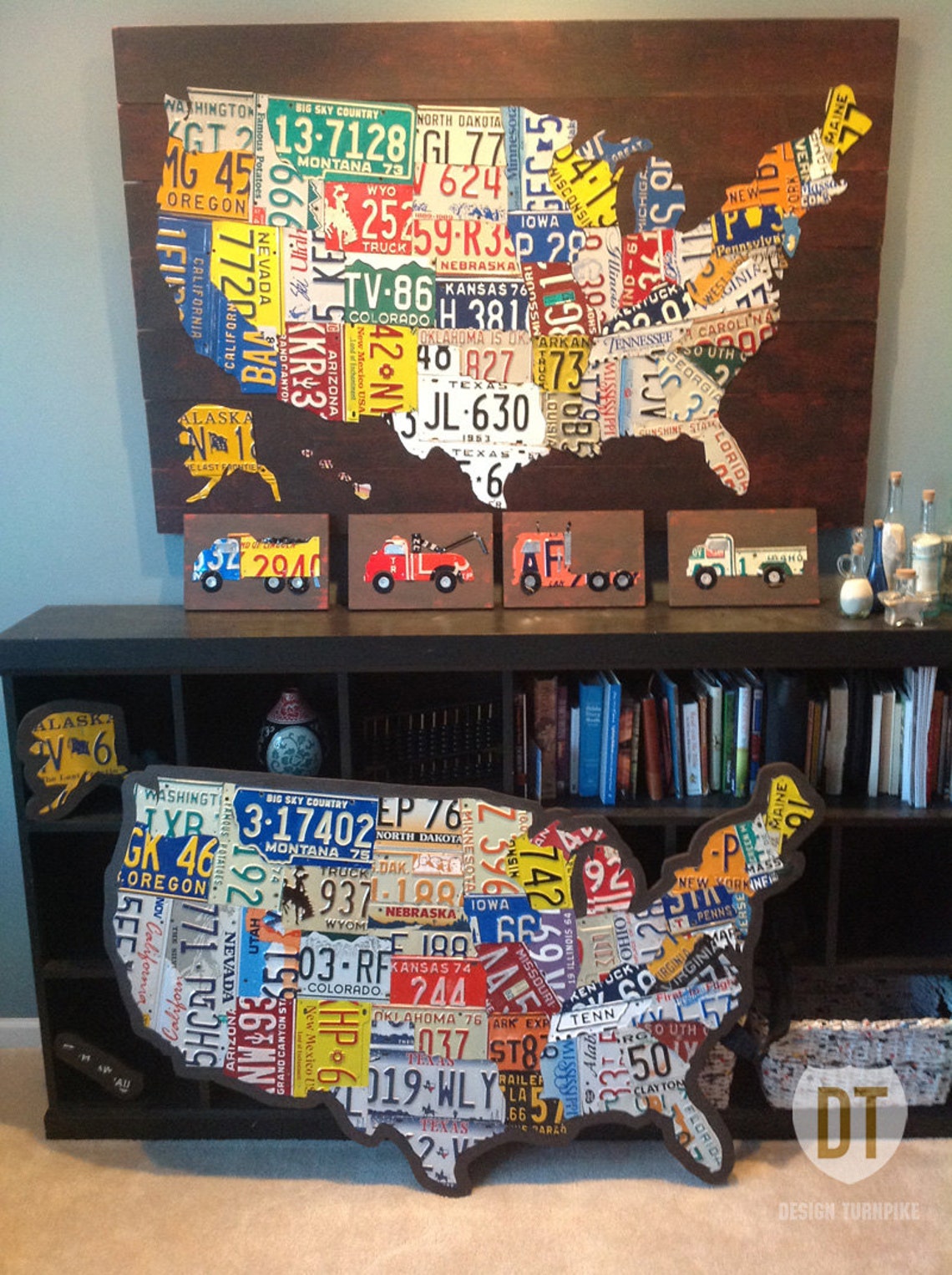 License Plate Map of the United States 48" X 32" USA - Silhouette Cut ...
