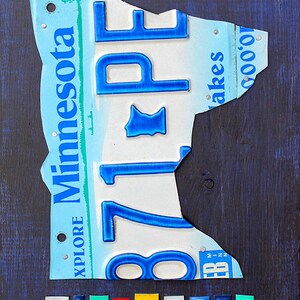 State License Plate Map Artwork Miniature Size - Etsy