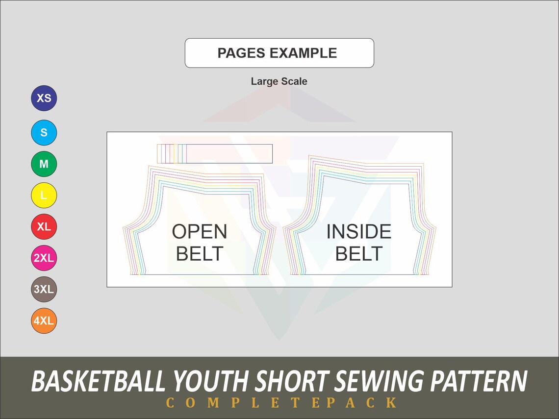 Youth Basketball Shorts Sewing Pattern PDF: DIY Sports Uniform (instant ...