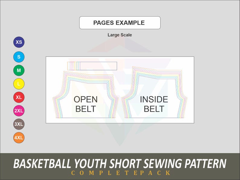 Youth Basketball Shorts Sewing Pattern PDF: DIY Sports Uniform (instant ...