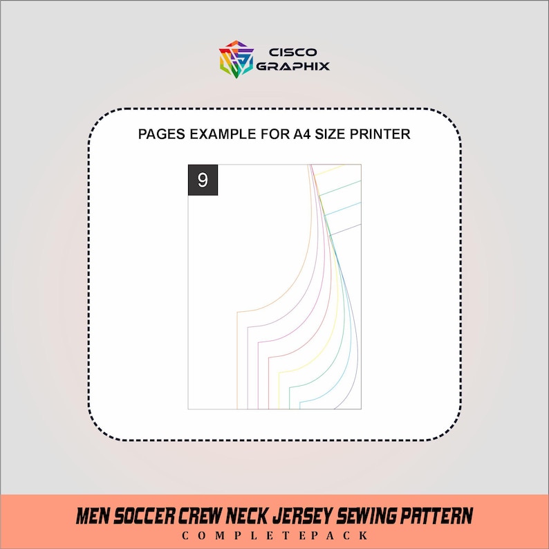 Men's Soccer Jersey Sewing Pattern PDF: Crew Neck Sports Shirt (XS–4XL ...