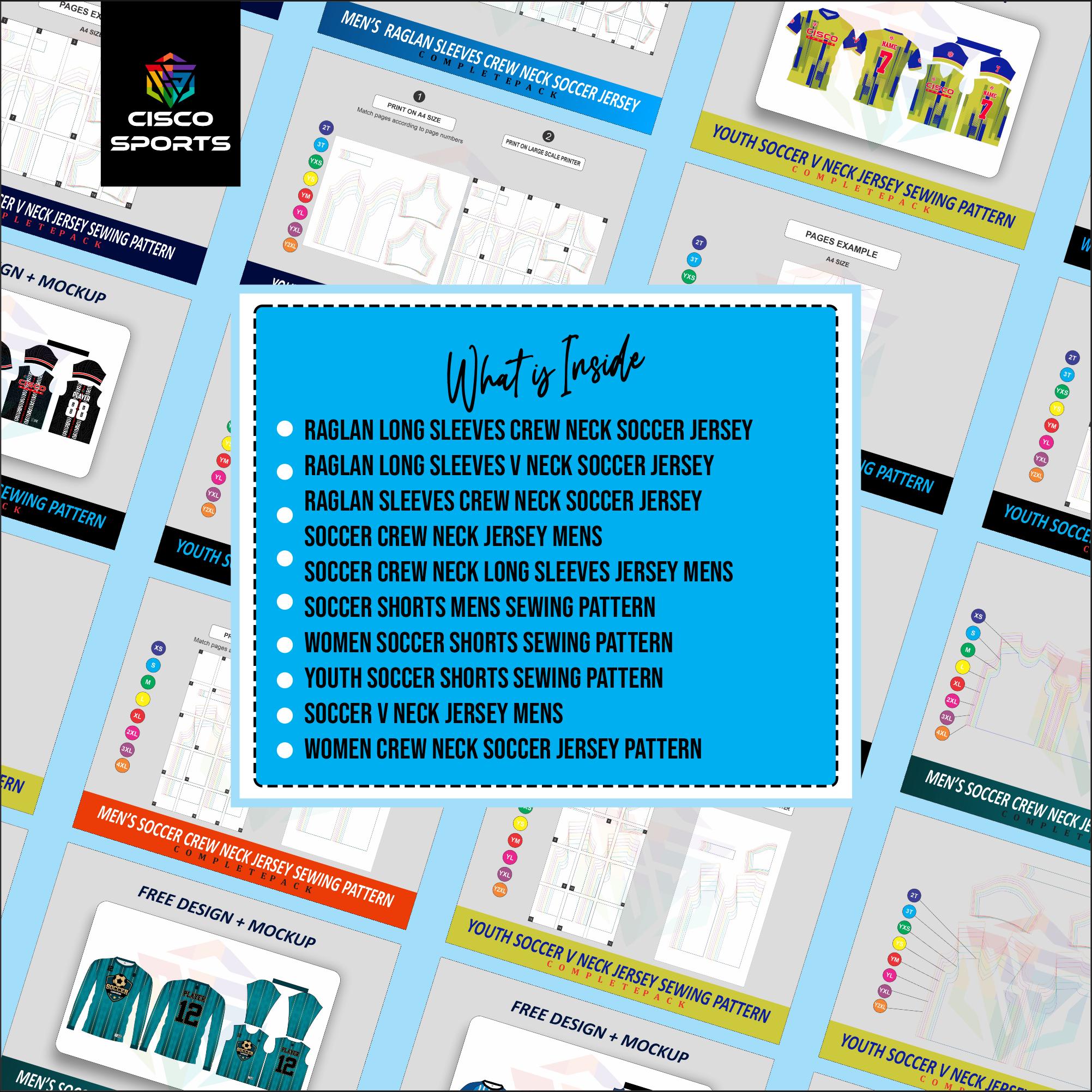 Soccer Jersey & Shorts Sewing Pattern Bundle: 16+ PDF Templates ...