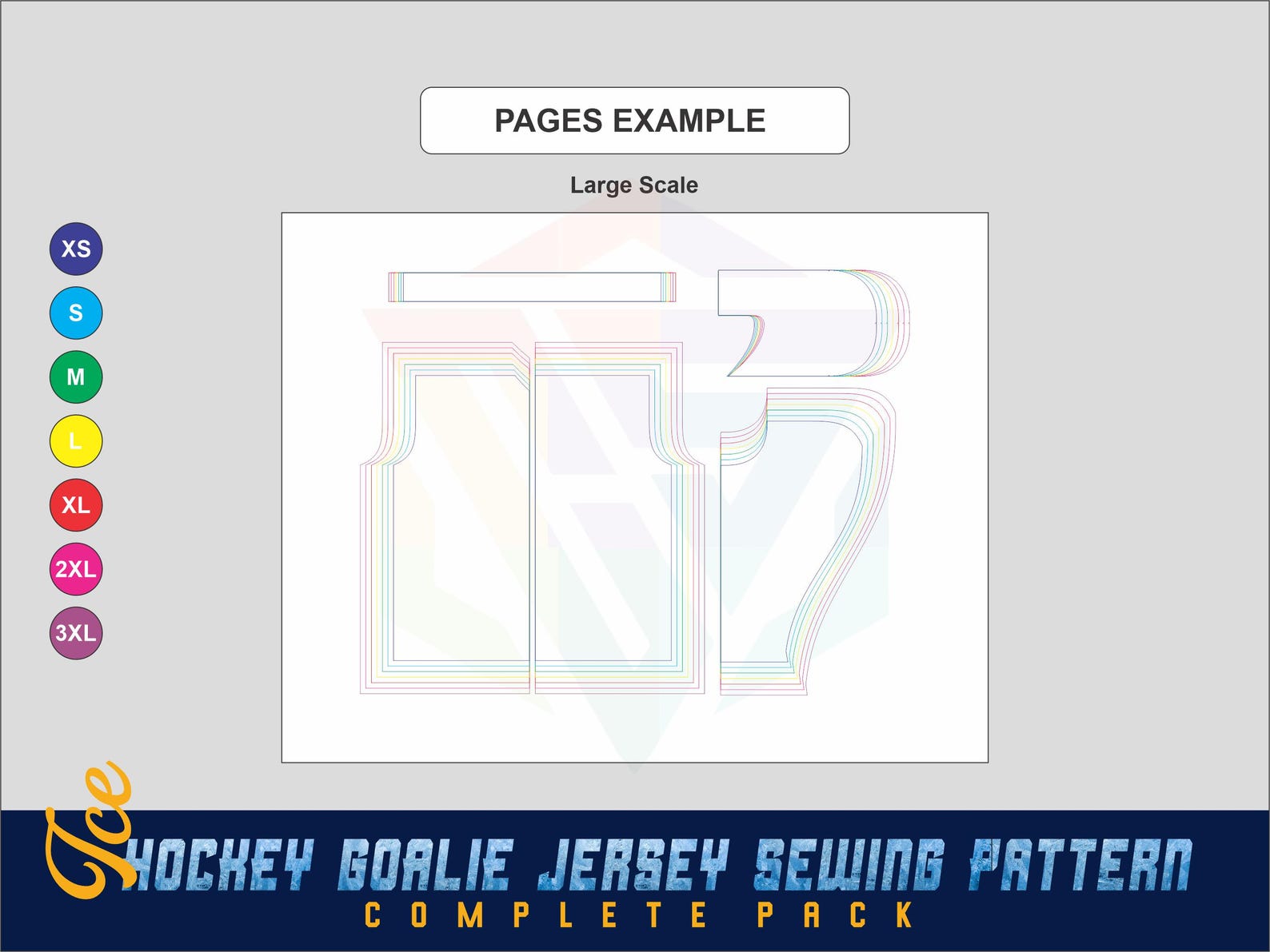 Ice Hockey Goalie Jersey Sewing Pattern | Sublimation-ready Design ...