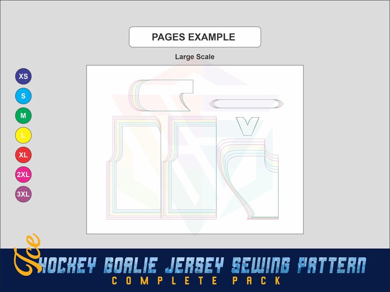 Ice Hockey Goalie Jersey Sewing Pattern • Uniform Template • PDF + AI ...