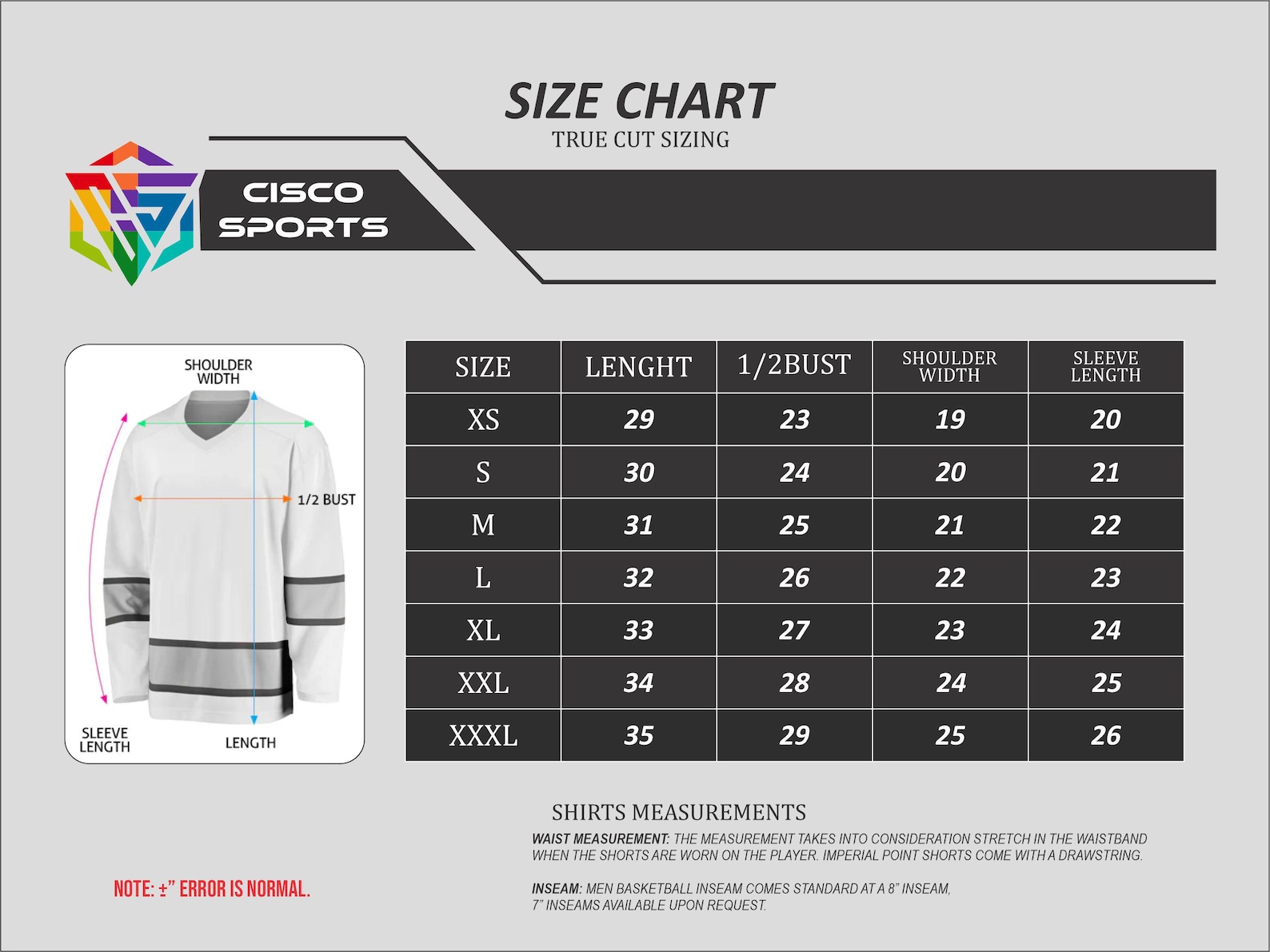 Ice Hockey Jersey Sewing Pattern PDF: Sports Uniform Template (XS-5XL ...