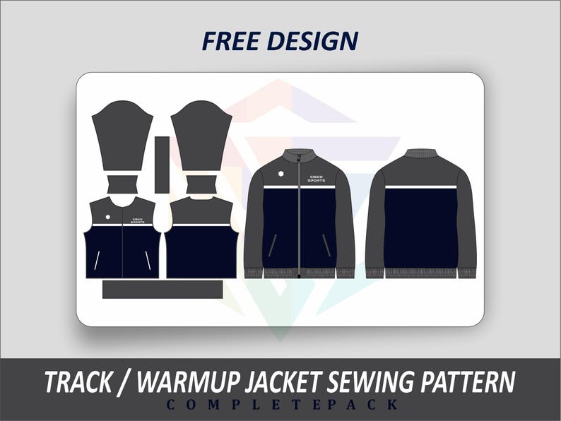 Track Jacket Sewing Pattern | Warmup Jacket PDF | Men's XS–4XL - Etsy