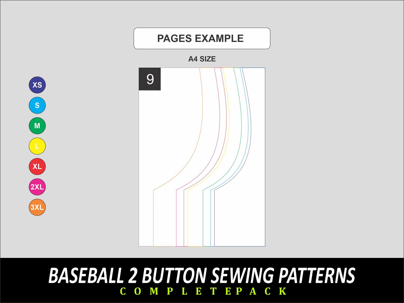 Baseball Jersey Sewing Pattern | 2 Button PDF Template + Free Mockup ...