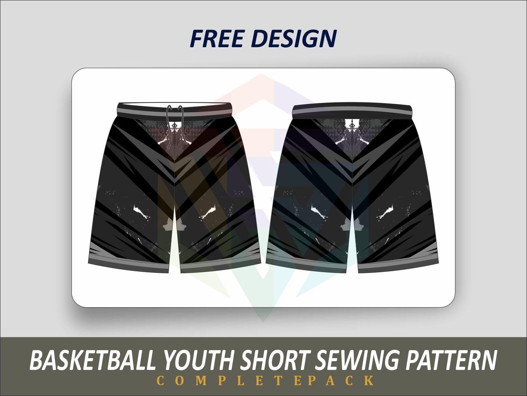 Youth Basketball Shorts Sewing Pattern PDF: DIY Sports Uniform (instant ...