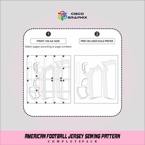 American Football Jersey Sewing Pattern • PDF Mockup & Sublimation ...