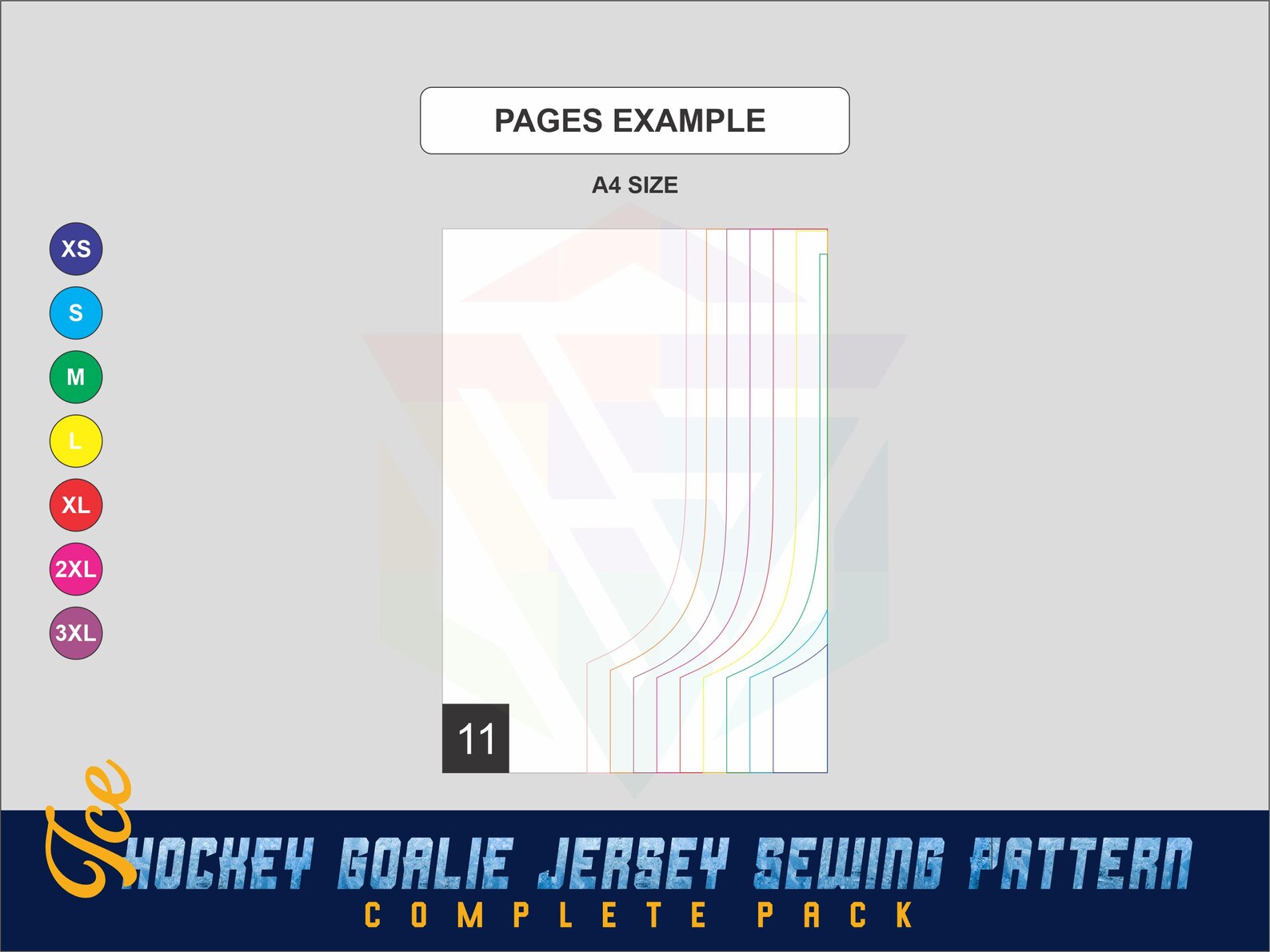 Ice Hockey Goalie Jersey Sewing Pattern | Sublimation-ready Design ...